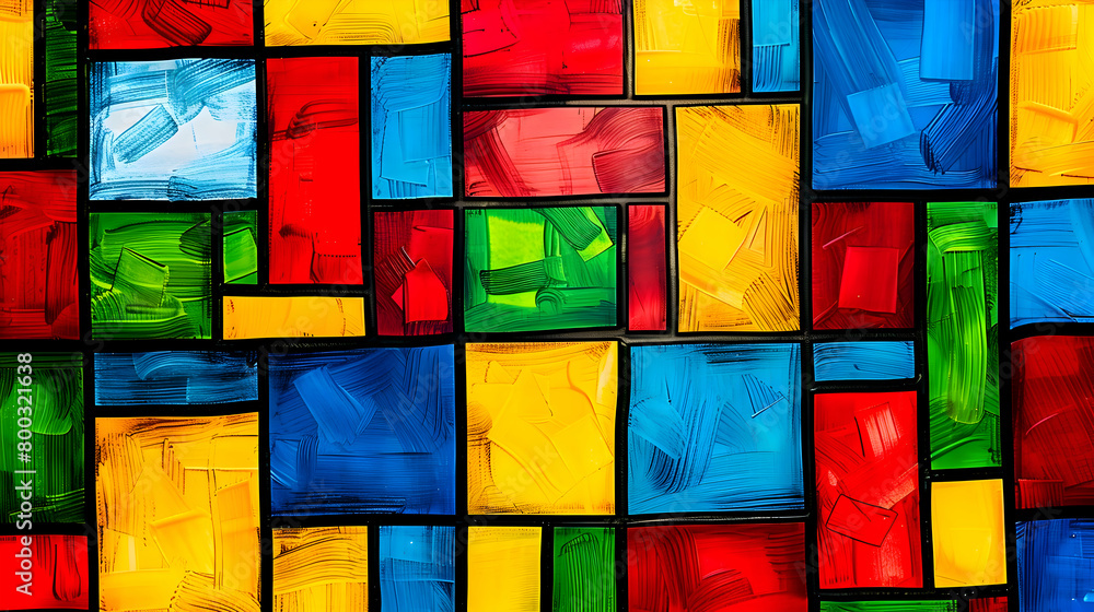 High-definition image of a colorful abstract pattern with bold squares ...