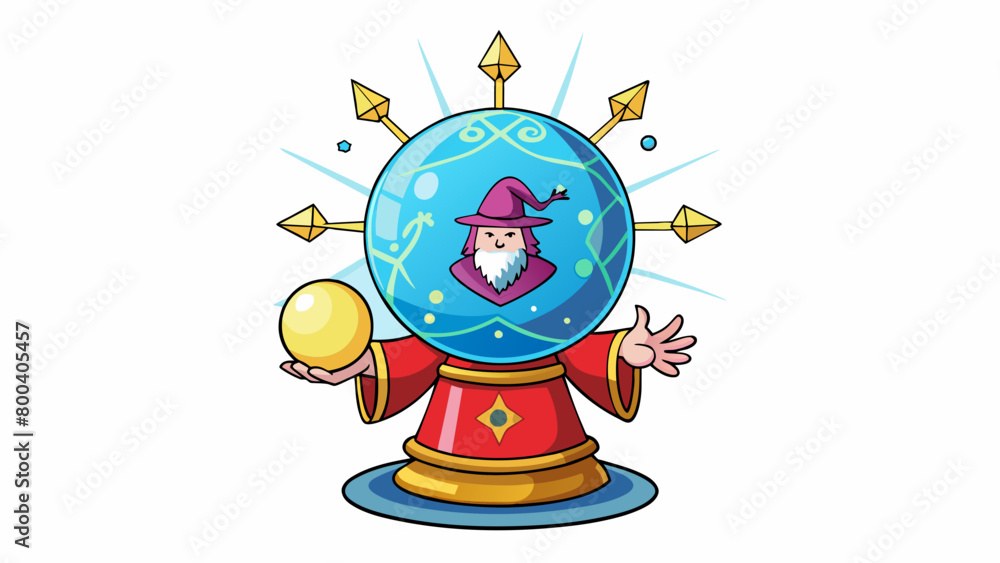 A radiant light emanates from this glowing orb in the hands of a wizard ...