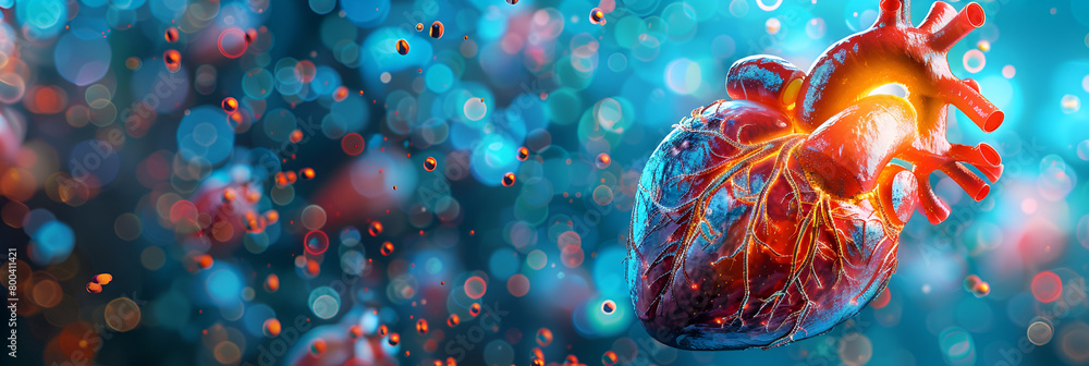 A burning heart is shown in this illustration, Anatomy of Human Heart ...