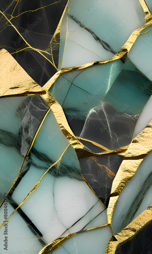 Emerald green, black and gold marble wallpaper, phone display wallpaper ...