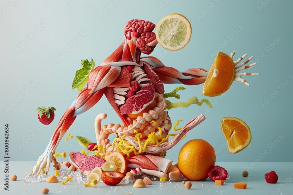 wallpaper representing in some way the human metabolic system and ...