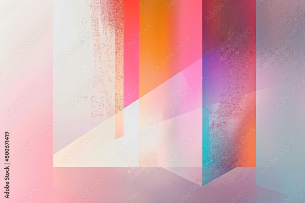 rainbow colored geometric gradients with white shapes in various colors ...