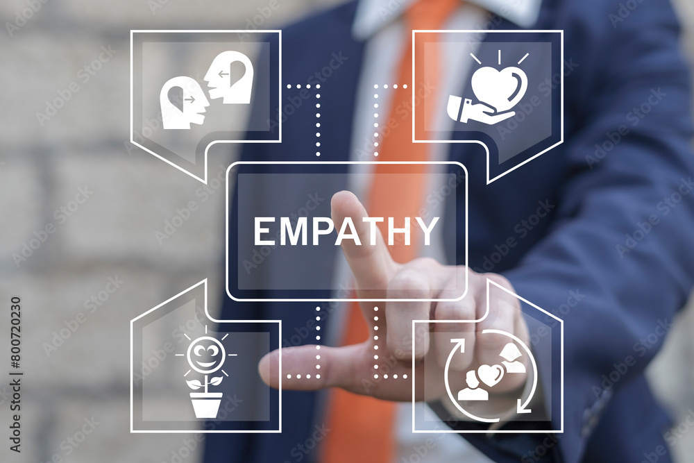 Empathy concept. Power of emotional intelligent, soft skill development ...