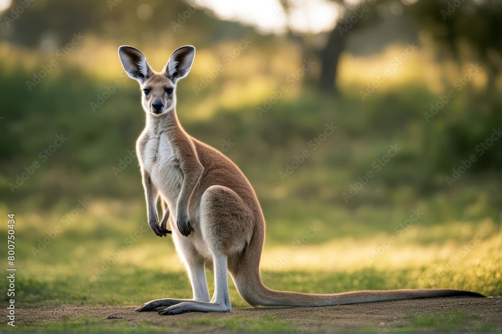 'young kangaroo rufus 9 red months macropus animal brown creature baby ...