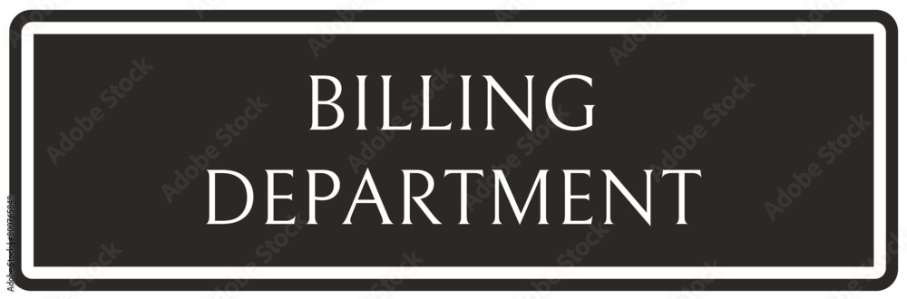 Billing department directional sign Stock Vector | Adobe Stock