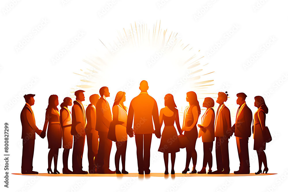 Illustration of different groups of people holding hands. Unity ...