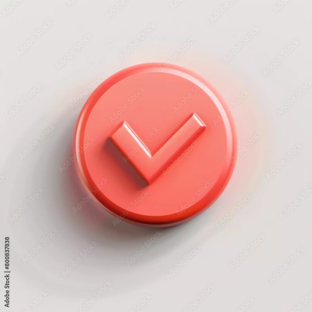 3d check mark icon isolated on white background. check list button choice for right, success ...