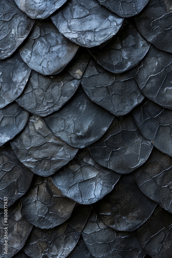 Black dragon scale pattern close-up - luxury background texture for ...