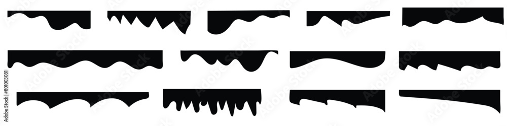 Border shape for website design. Vector banner header and separator ...