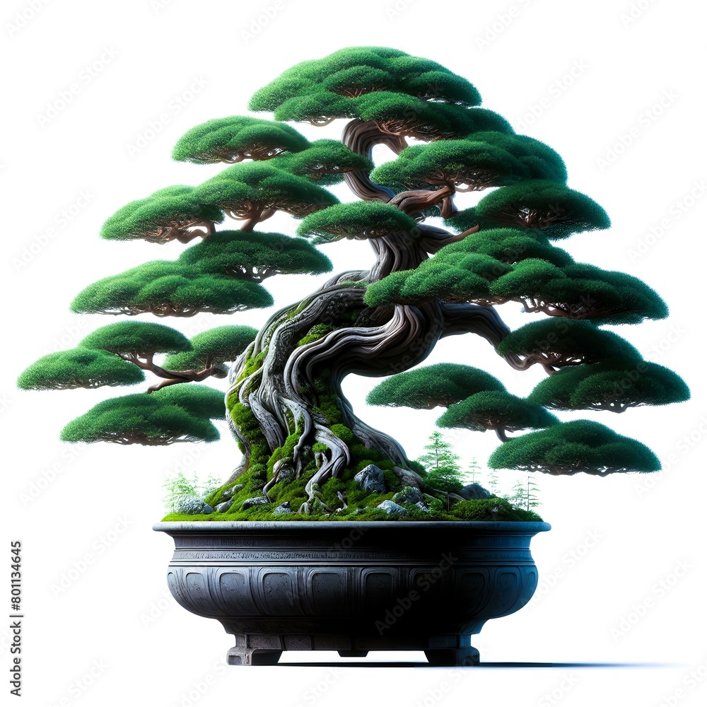 Beautiful 3D tree isolated on white background. Used to create images ...