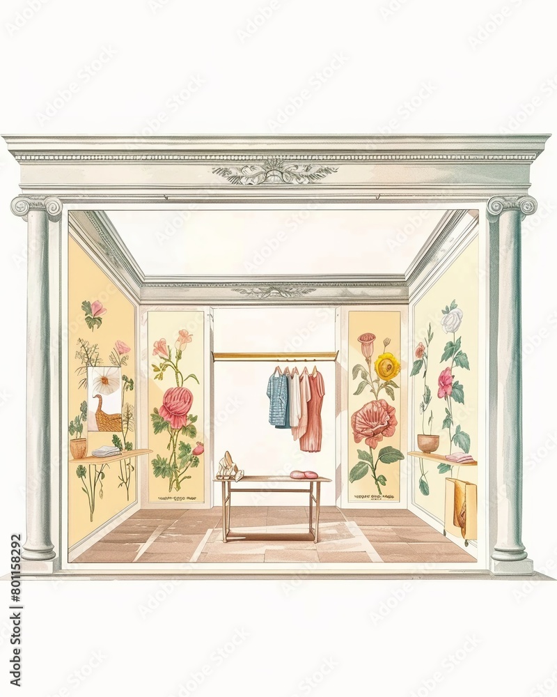 Advanced virtual fitting room in augmented reality, shoppers trying on clothes digitally, e ...