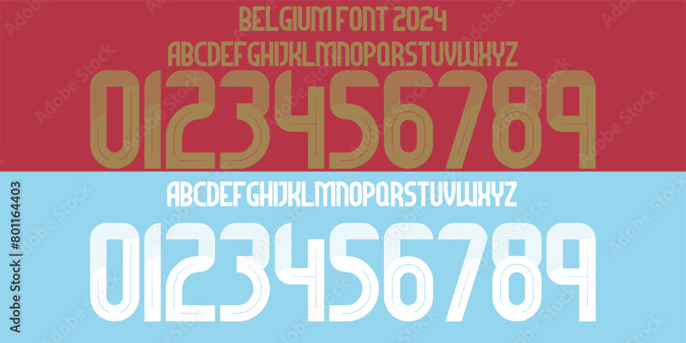 font vector team 2024 kit sport style font. football style font with ...