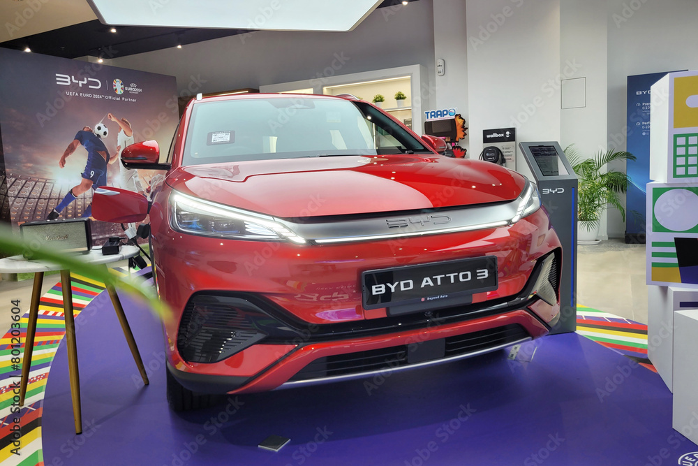 PENANG, MALAYSIA - 30 APR 2024: Inside a showroom, there's an interior ...