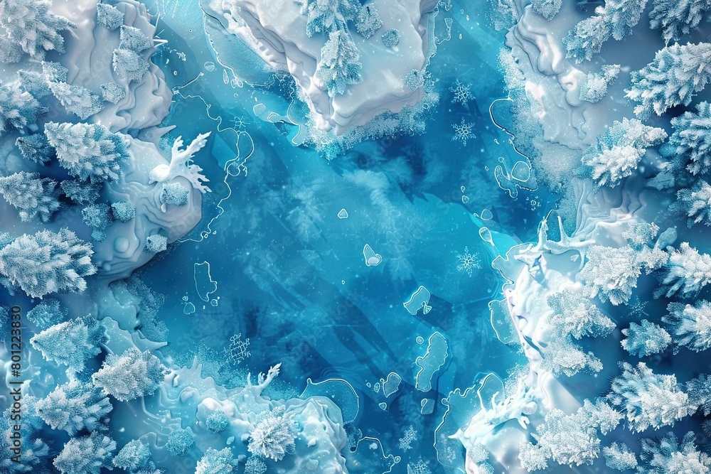 DnD Battlemap frozen tundra battlemap. Stock Illustration | Adobe Stock