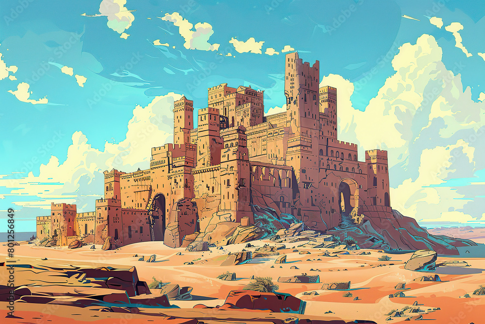 fortress, castle, old town, construction, vintage background, products ...