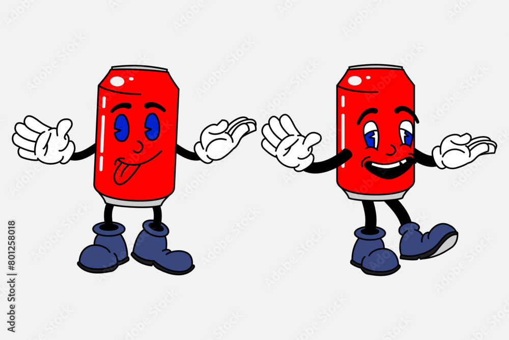 old cartoon mascot character elements. different clipart, faces, limbs ...