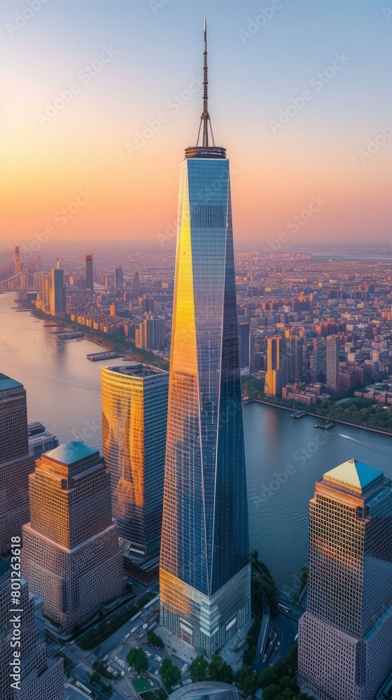 Foto de Stock One World Trade Center, also known as the Freedom Tower ...