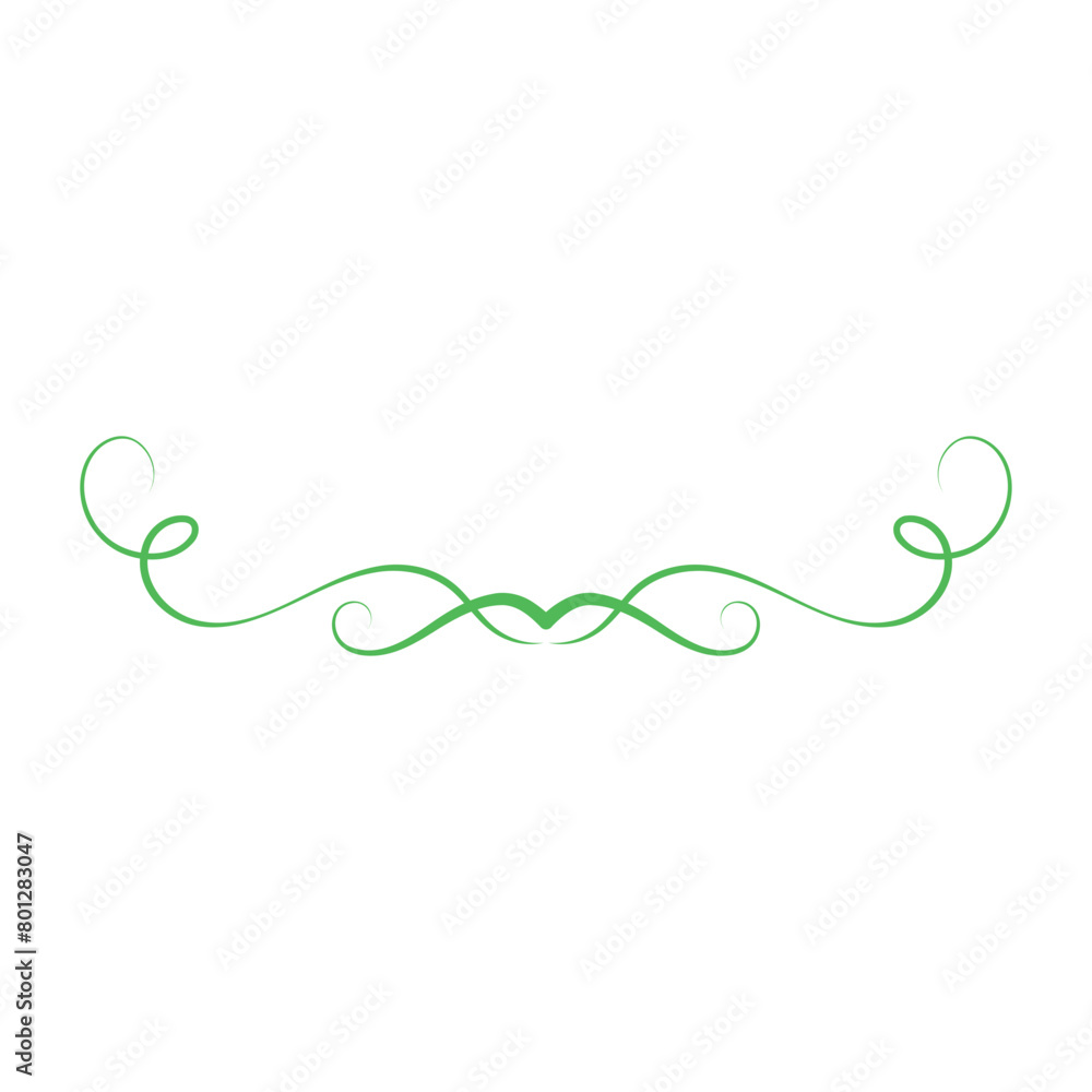 Hand drawn calligraphic dividers. Swirl victorian borders. Vector ...
