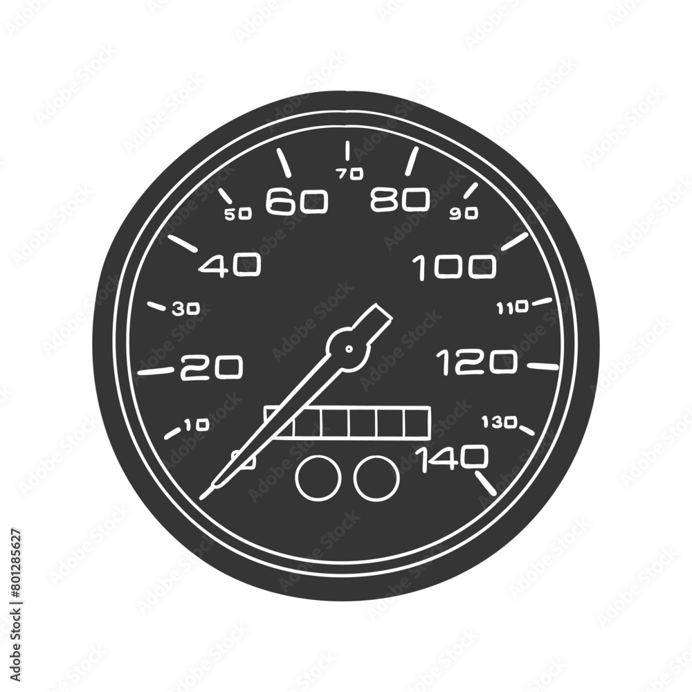Speedometer Icon Silhouette Illustration. Racing Vector Graphic ...