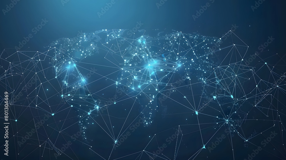 Map of the planet. World map. Global social network. Future. Vector ...