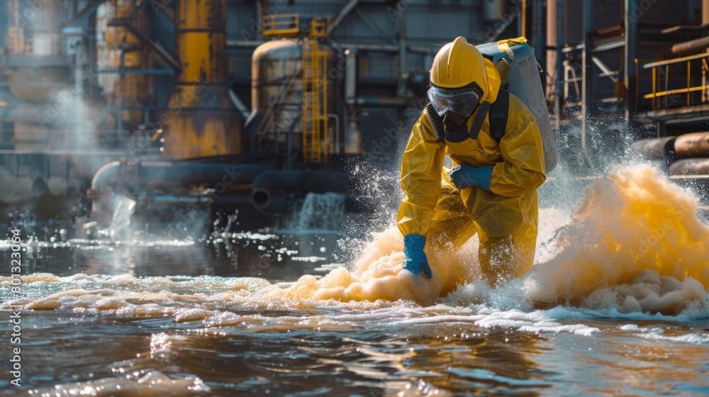 Chemical Neutralization: A real photo shot capturing the chemical ...