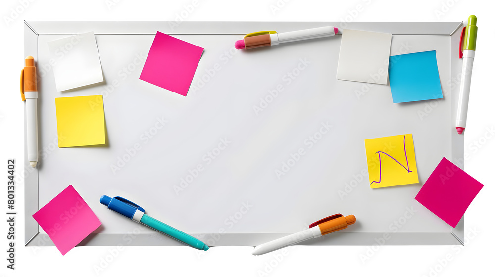 Whiteboard with Brainstorming Notes and Marker Pens for Office and ...
