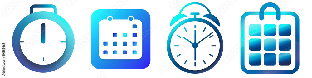 Schedule clipart collection, symbol, logos, icons isolated on ...