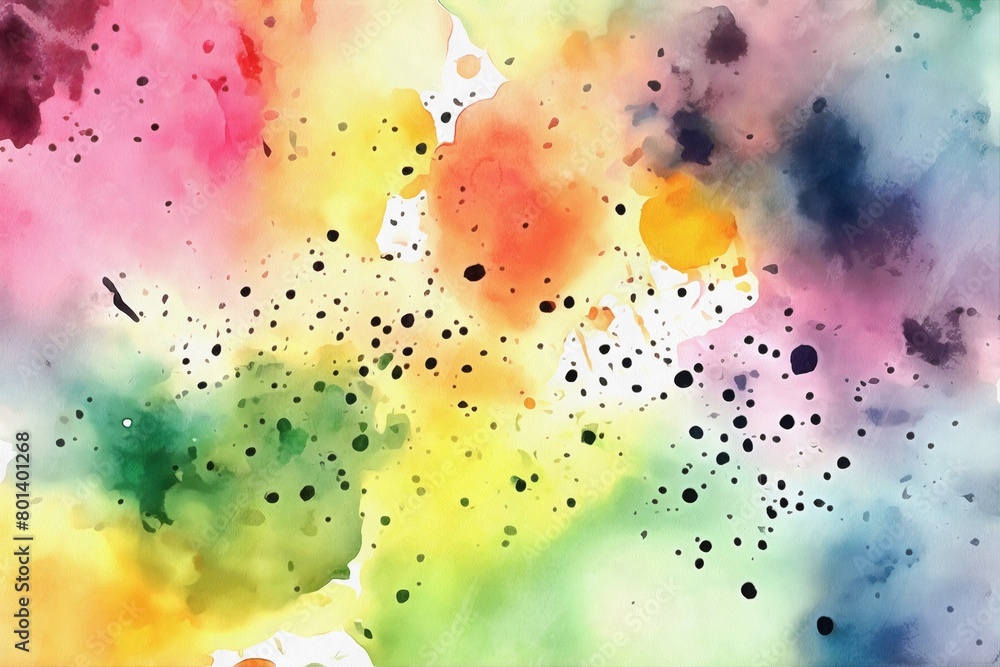 Vibrant watercolor painting on wet paper captures fluidity with rich ...
