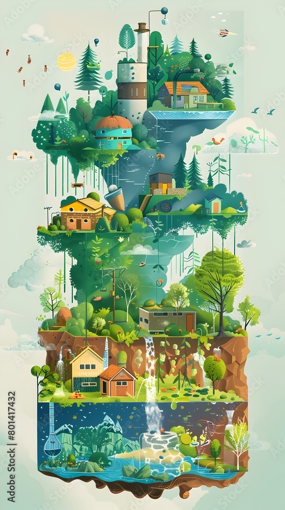 Illustrator's Sustainable Water Conservation Practices: Showcasing ...