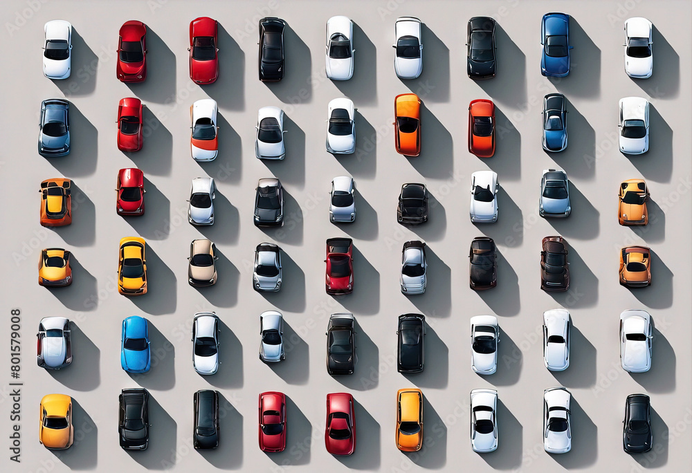 'cars set view icon Vector Car View Top Overhead Icon Aerial Vehicle ...