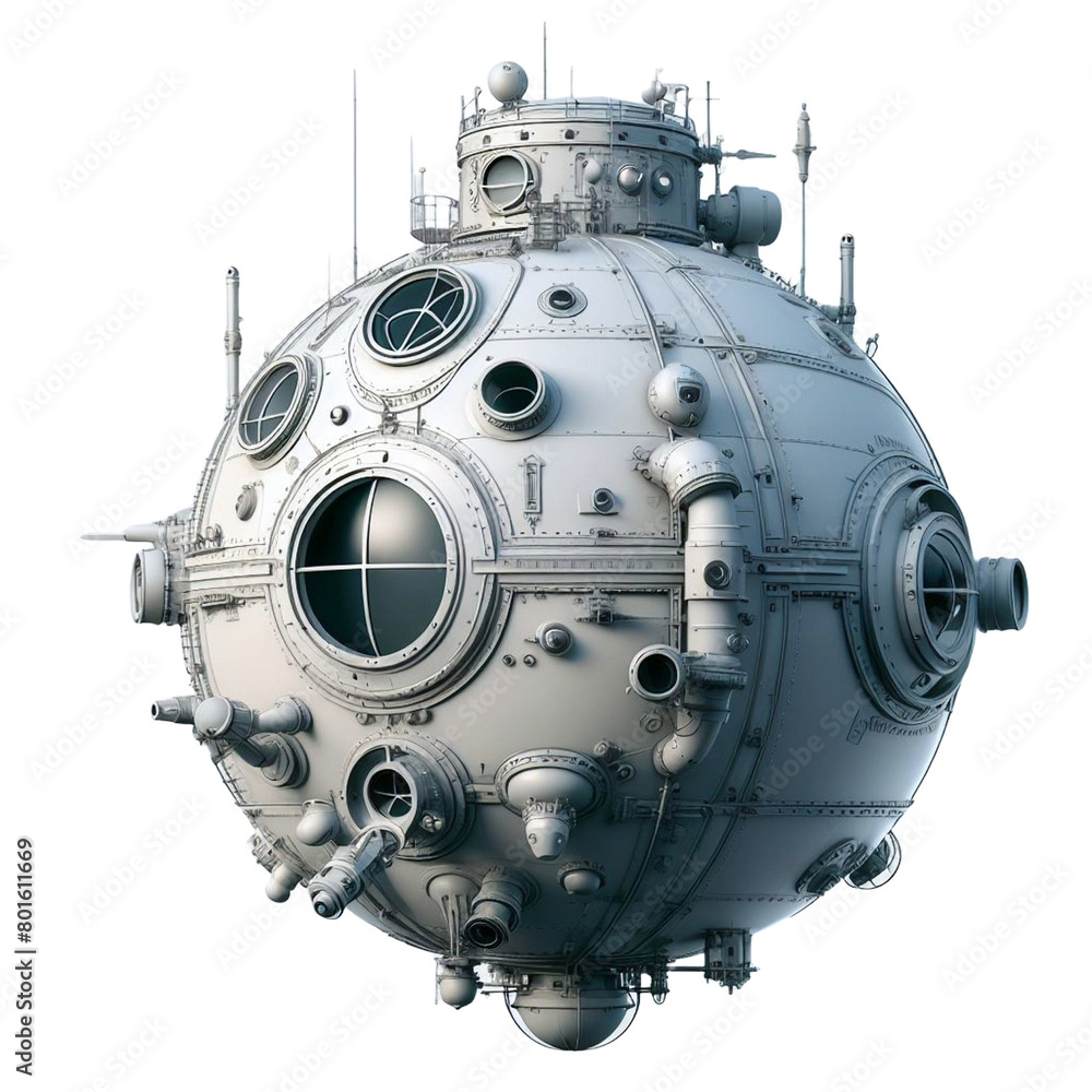 bathyscaphe vector cartoon illustration isolated on transparent ...