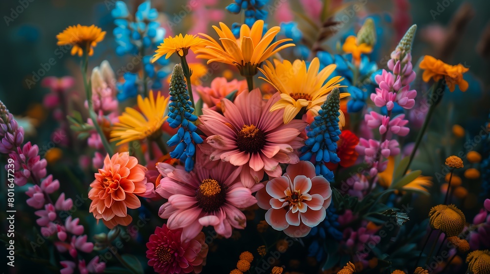 different colored flowers vase together stunning border colors candy ...