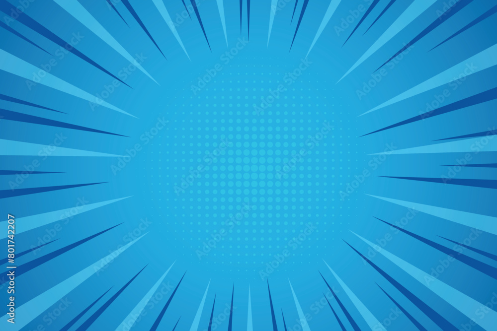 Abstract blue comic background Stock Vector | Adobe Stock