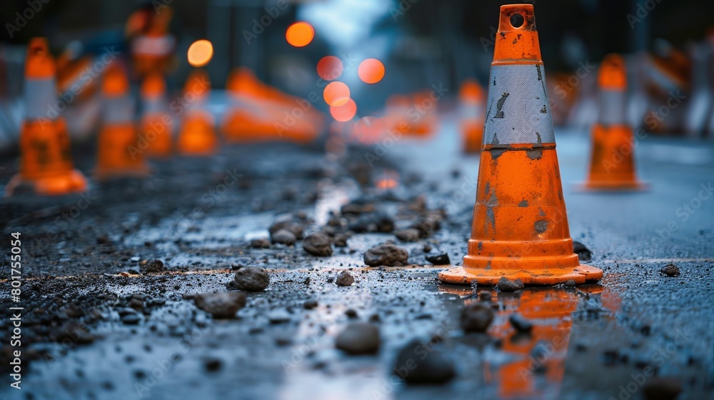 Traffic management strategies for a cement road construction project ...