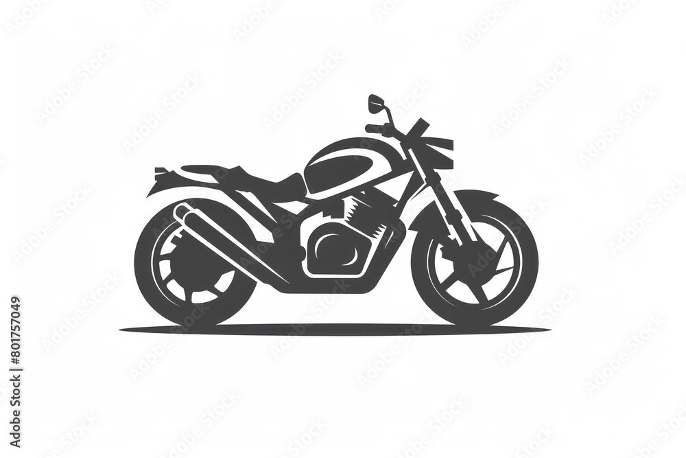 motorcycle logo design on white background Stock Illustration | Adobe Stock