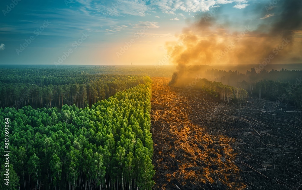 An aerial perspective of a barren terrain, highlighting the sharp ...