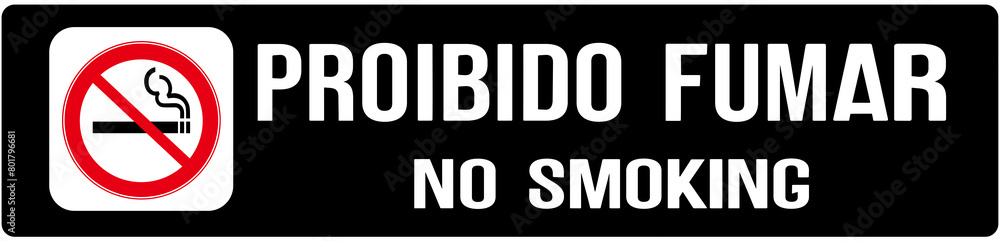 Sign in black color that says in english and portuguese language ...