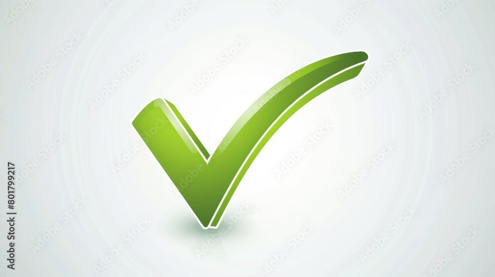 Green check mark icon in a circle. Check list button icon Generative Ai ...
