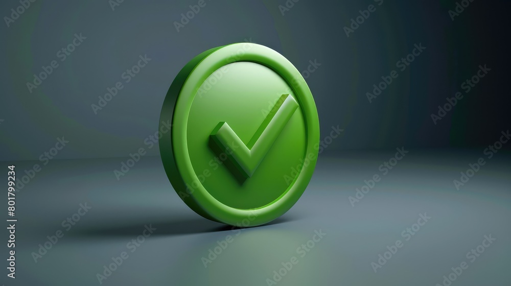 Illustrazione stock di Green check mark icon in a circle. Check list ...