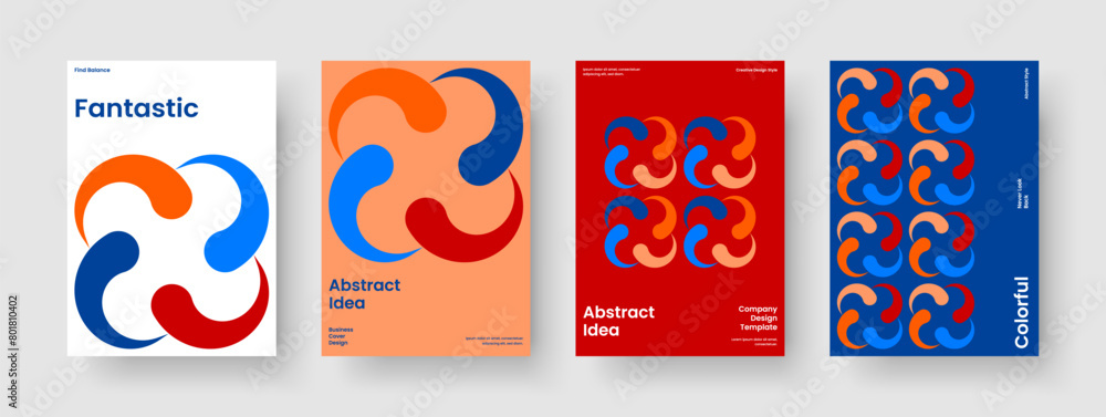 Geometric Flyer Layout. Isolated Book Cover Template. Abstract ...