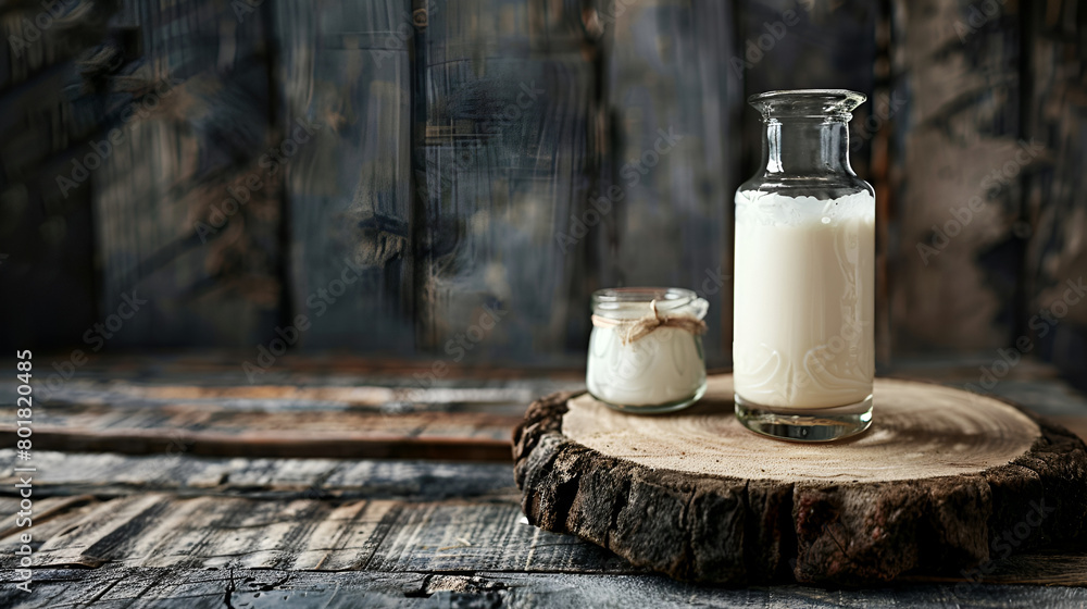 Organic fresh milk ,generative ai Stock Illustration | Adobe Stock