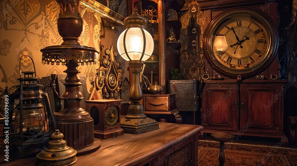 Victorian steampunk-inspired escape room with vintage props, hidden ...