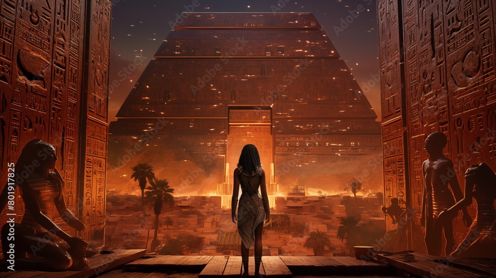 Ancient Egyptian hieroglyphics . Fantasy concept , Illustration ...