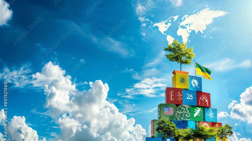 Sustainable development goals. SDGs. World Environment Day background ...