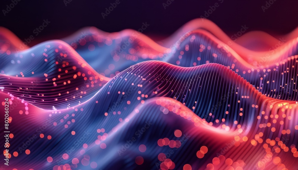 3D wavy background with ripple effect. Vector illustration with ...