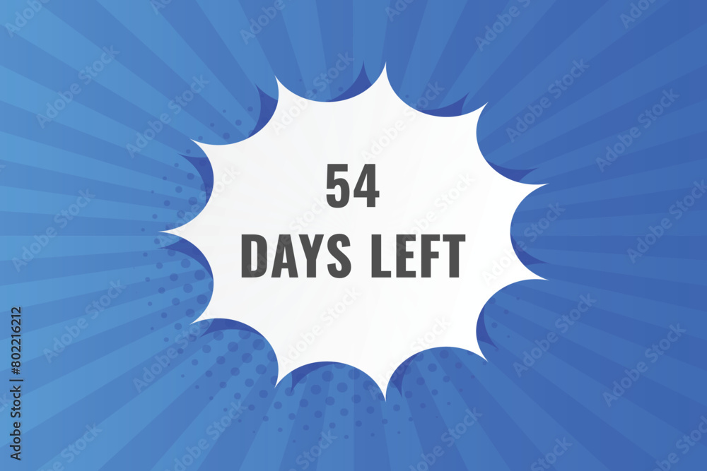 54 days to go countdown template. 54 day Countdown left days banner ...