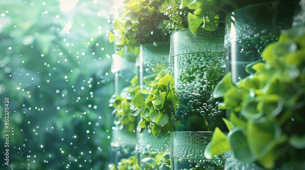 Hydroponic vertical farming system, with nutrient-rich water cycling ...