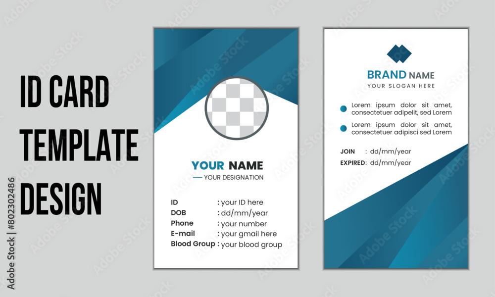 Creative and simple Identity card template design. Identity card layout ...