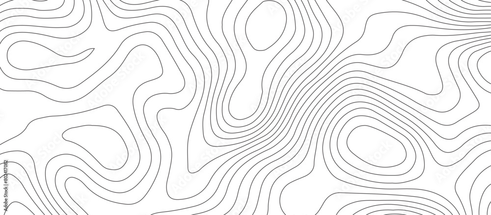 White background topography contour map with black curve lines .luxury topographic wavy pattern ...