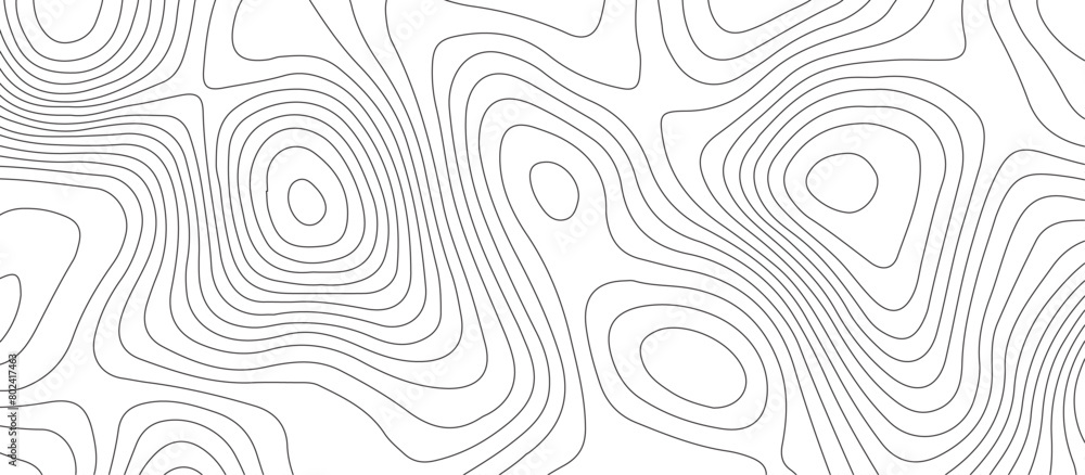 White background topography contour map with black curve lines .luxury ...